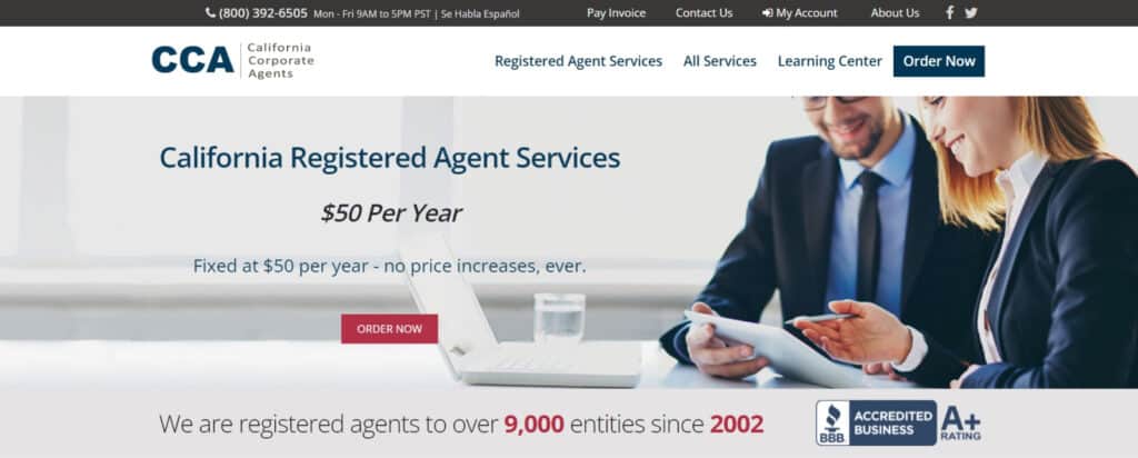 Top 13 Registered Agent Services in California | SimplifyLLC