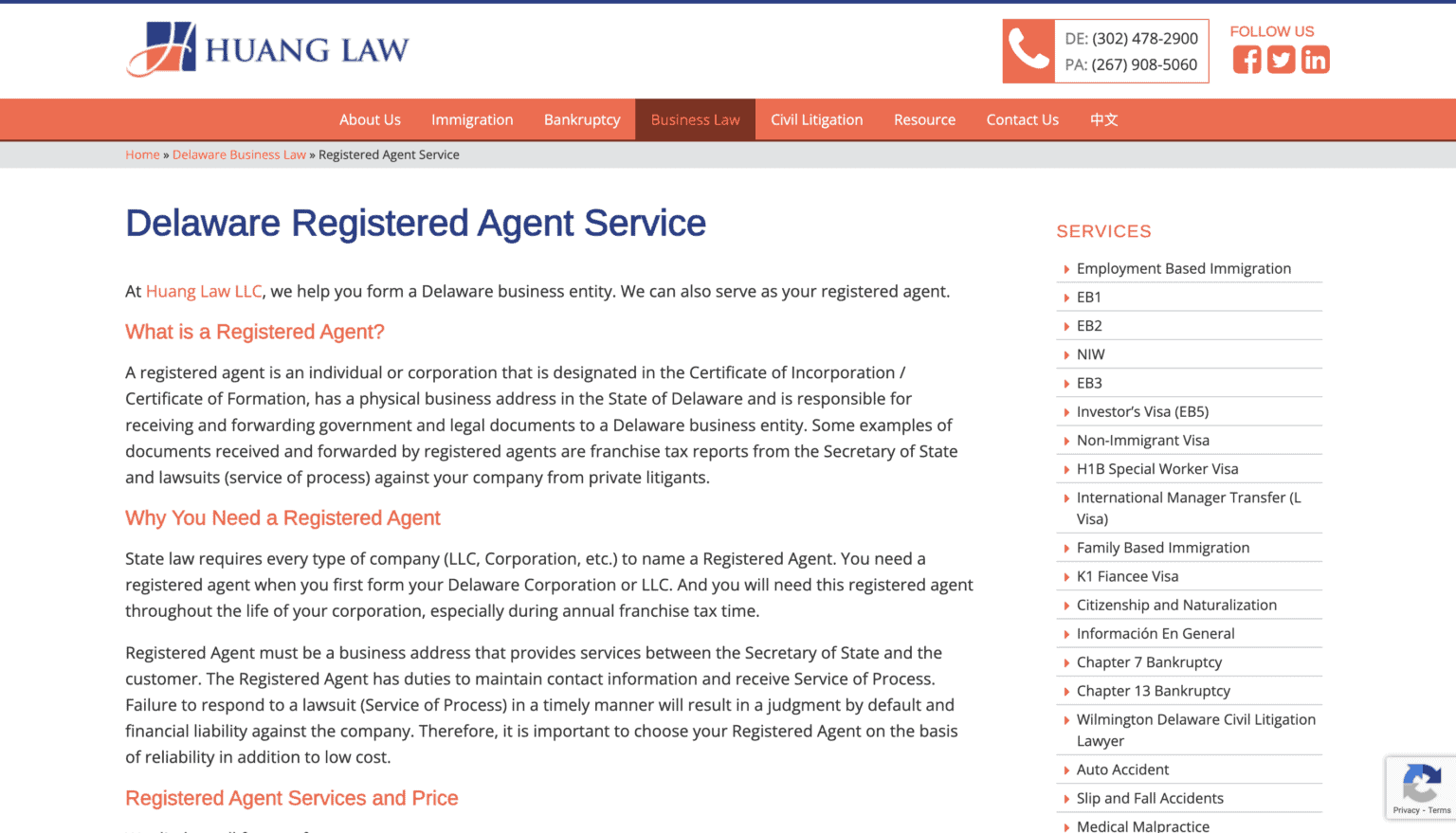 Delaware Registered Agent - Top 7 Services