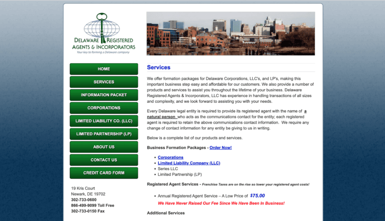 Delaware Registered Agent - Top 7 Services