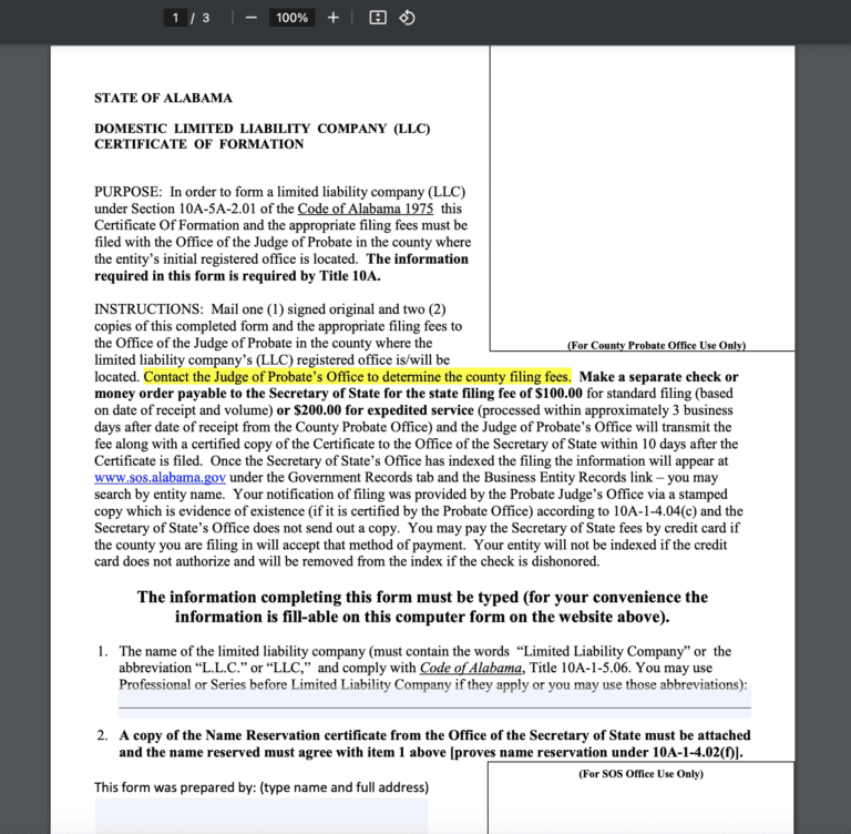 How to Start an LLC in Alabama: Step-by-Step Instructions