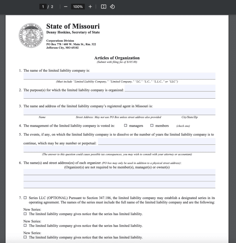 How to Start an LLC in Missouri: Step-by-Step Guide